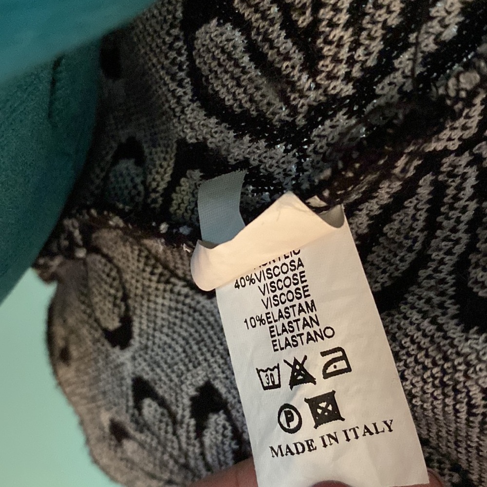 Sandro Ferrone Black & White Cardigan, Size Large, Ma… - Gem